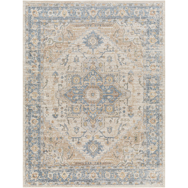Langley Street Tapis oriental ivoire / bleu lavable à la machine Weber et Commentaires - Wayfair ...